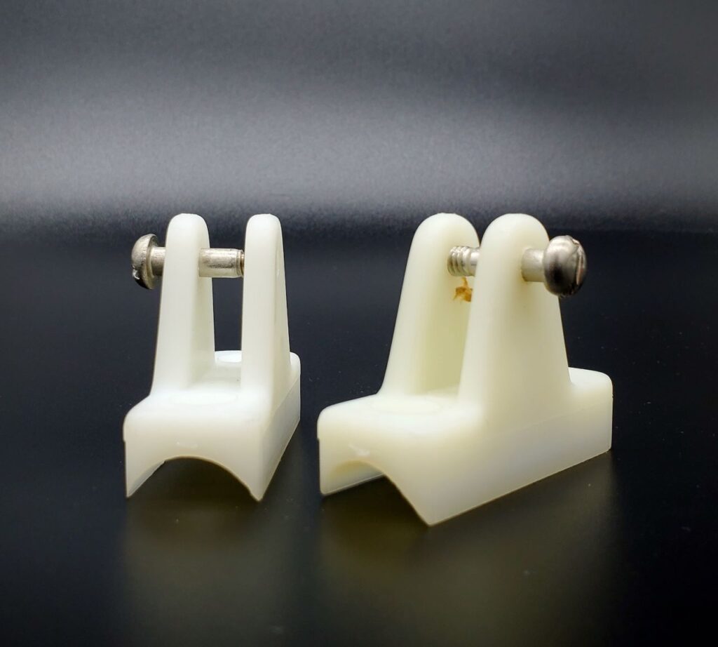 White Nylon Concave Rail Hinge - B & H Upholstery